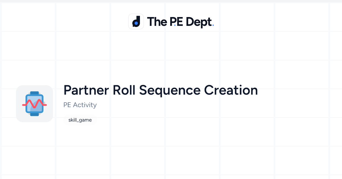 Partner Roll Sequence Activity | The PE Dept