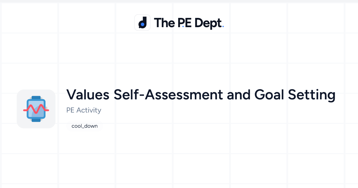 Values Self-Assessment Activity | The PE Dept