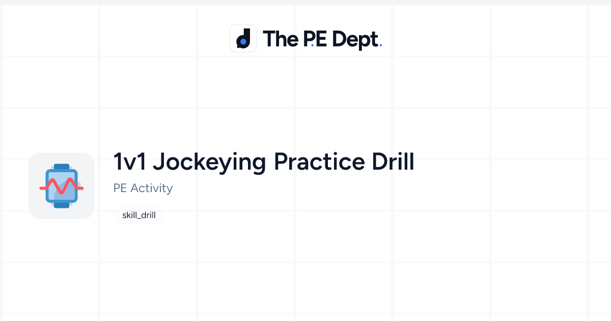 1v1 Jockeying Practice Drill | The PE Dept